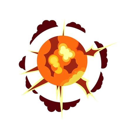 폭발의 그림 프리미엄 벡터