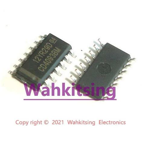 Jual Cd4093bm 100 Pcs Sop 14 Cd4093 4093 Smd Cmos Quad 2 Input Nand Schmitt Triggers 14 Soic