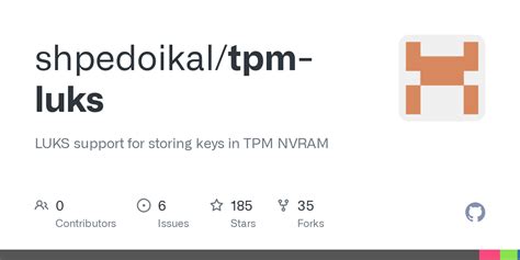 Github Shpedoikaltpm Luks Luks Support For Storing Keys In Tpm Nvram