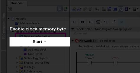 enable clock memory byte