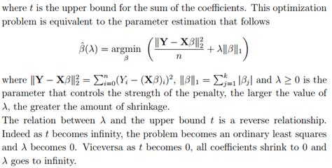 The Optimization And Regression Formulas Of Ridge And Lasso Difference