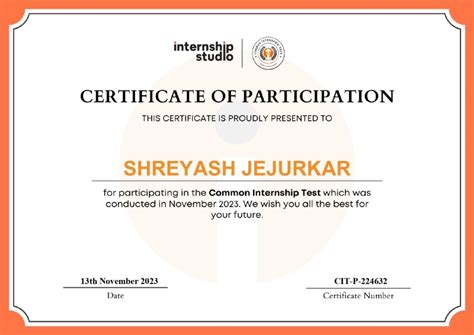 Shreyash Jejurkar On Linkedin Careergrowth Internshipjourney Internshipcertificate Carrergrowth