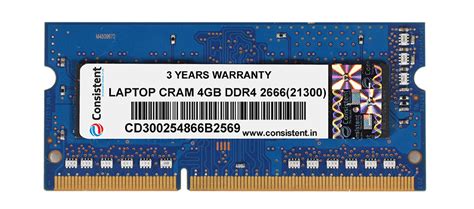 LAPTOP CRAM 4GB DDR4 2666 21300 Consistent