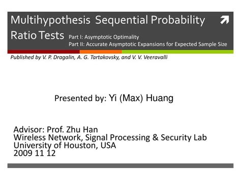 PPT Multihypothesis Sequential Probability Ratio Tests PowerPoint Presentation ID 5959358