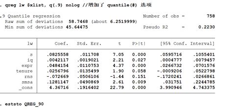 分位数回归原理stata操作记录：分位数回归 Csdn博客