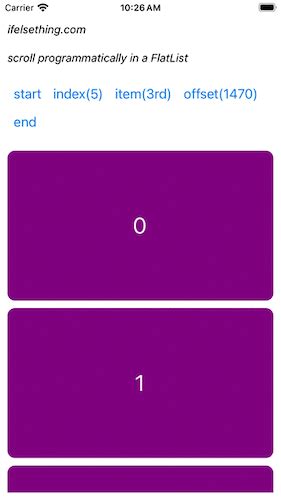 Scroll Programmatically In A Flatlist