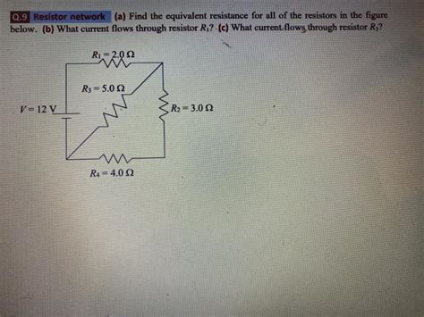 Solved Q Resistor Network A Find The Equivalent Chegg Com