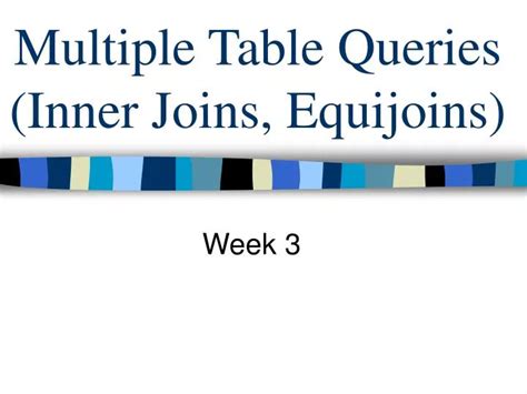 ppt multiple table queries inner joins equijoins powerpoint