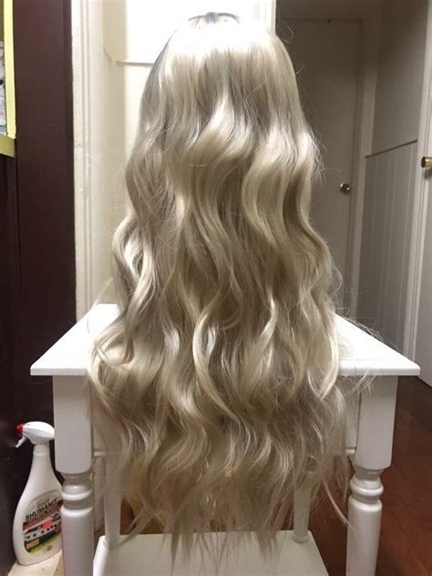 Human Hair Blend Light Blonde Wig On Mercari
