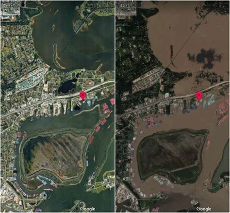 Before And After Hurricane Harvey In Satellite Photos Houston Chronicle