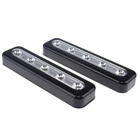 Black LED Strip Push Lights Pack Of Armeton Electrics