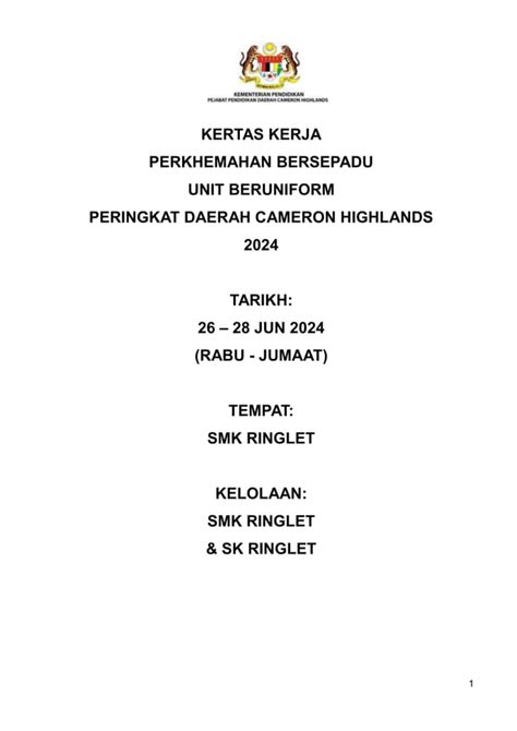 KERTAS KERJA PERKHEMAHAN PPD CH Docx 24 1 Docx