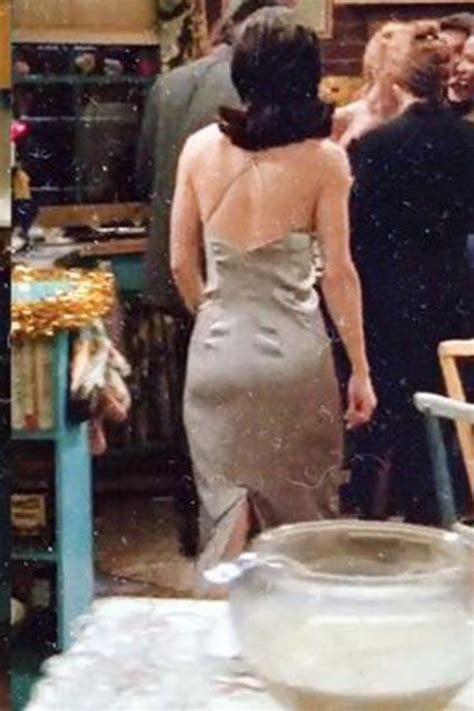 Monica Geller Silver Backless Slip Dress Tv Show Friends