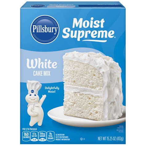 Pillsbury Moist Supreme White Cake Mix 1525 Oz Box