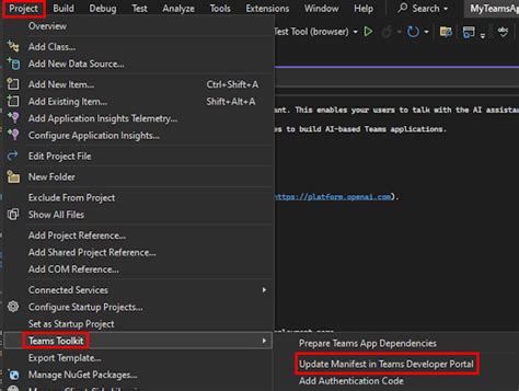 customize app manifest in teams toolkit teams microsoft learn