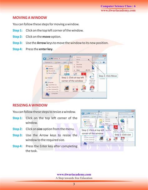 Class 6 Computer Science Chapter 2 Ms Windows