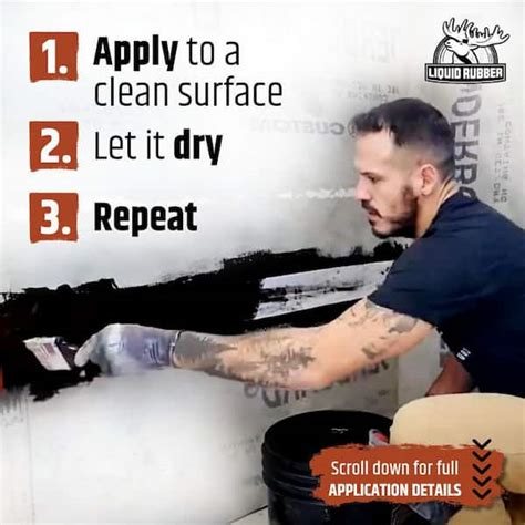 Liquid Rubber Foundation Sealant 1 Gal Black Waterproof Coating For Foundations Retaining