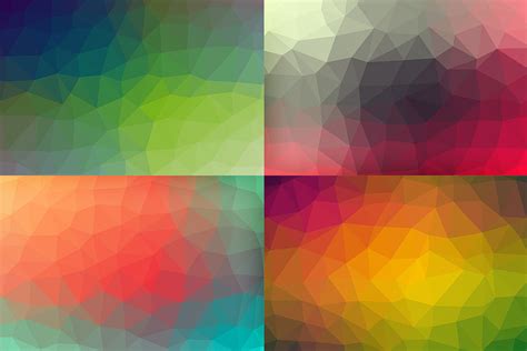 10 Polygon Backgrounds Colorful Custom Designed Web Elements ~ Creative Market