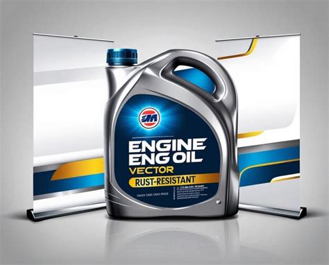 Engine Oil Advertising Poster Realistic Vector Illustration With Canister Of Engine Oil