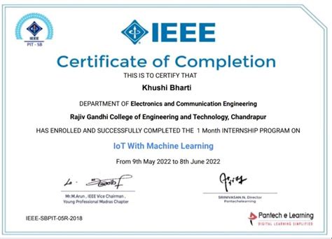 Khushi Bharti On Linkedin Internshipexperience Iot Machinelearning Ieee