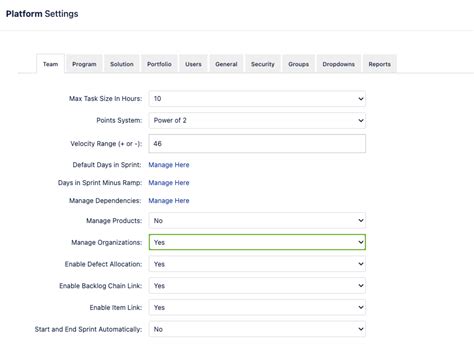 Jira Align Custom Hierarchy Filter Level Selection Not Appearing In The Configuration Bar Jira