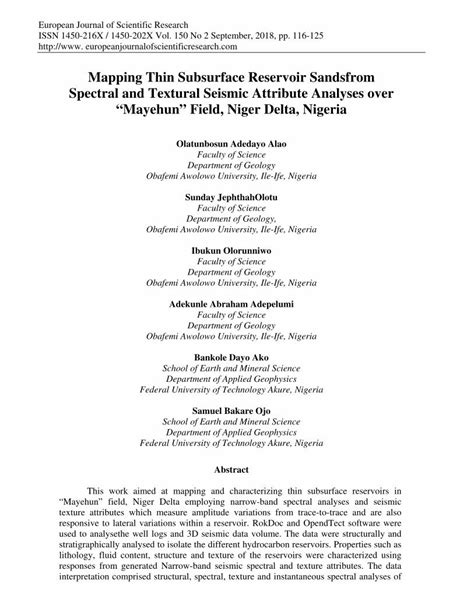 Pdf Mapping Thin Subsurface Reservoir Sandsfrom Spectral And