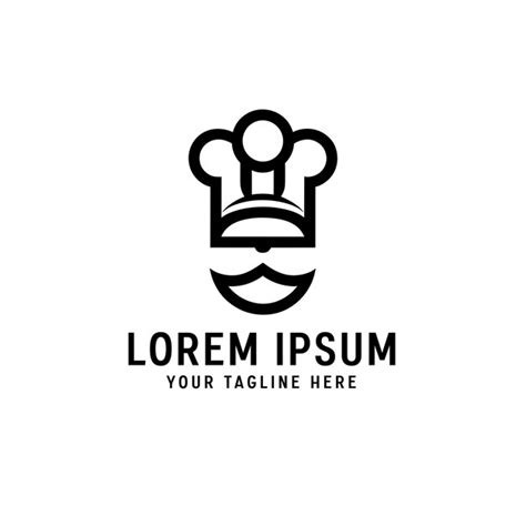 요리사 레스토랑 로고 디자인 템플릿 프리미엄 벡터