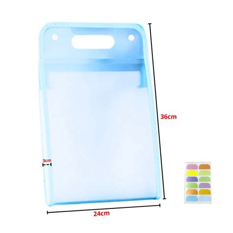 Tas File Handle Warna Transparan Anti Air Multi Layer Folder Tas File