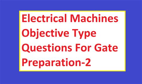 Gate Questions Electrical Machines At Marjorie Hiller Blog