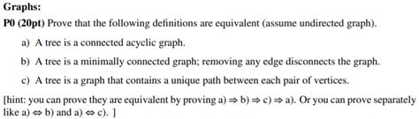 graphs po 20pt prove that the following