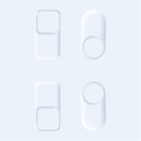 Premium Vector Vector Neumorphic Style Toggle Button Set For Ui Design