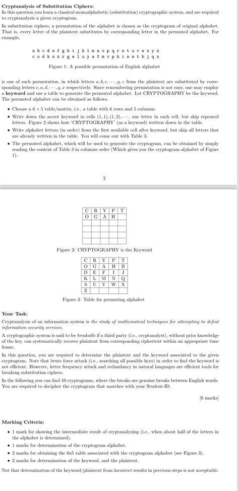 cryptanalysis of substitution ciphers in this