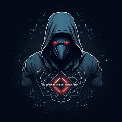 Premium Photo Hooded Hacker Logo Mascot