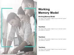 Working Memory Model Ppt Powerpoint Presentation Professional Inspiration Cpb Presentation
