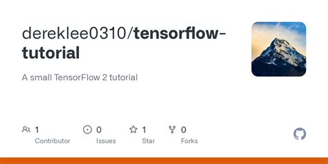 Github Dereklee0310tensorflowtutorial Tbd