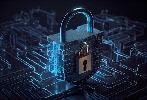 Cyber Security Lock Internet Technology Concept Of Cybersecurity And Data Privacy Stock