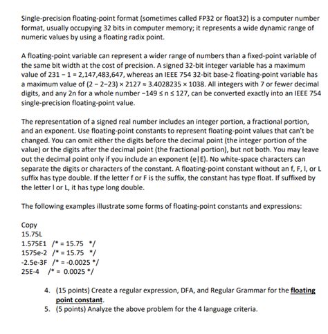 Solved Single Precision Floating Point Format Sometimes