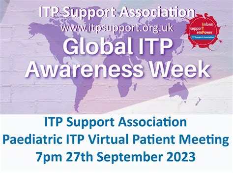 Itpsa Paediatric Itp Patient Meeting Part Of Itp Awareness Week 2023