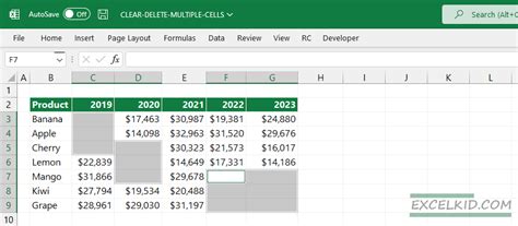 How To Clear Multiple Cells In Excel Excel Bootcamp