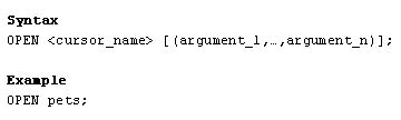 Open Cursor Fetch Records PL SQL Description