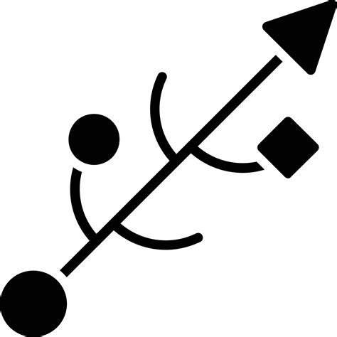 Usb Connector Glyph Icon Vector Art At Vecteezy