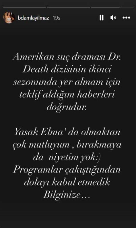 Yasak Elmadan Vazgeçemedi Biran Damla Yılmaz Dr Death Dizisini