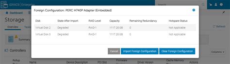 Idrac9 Como Importar Uma Configuração Raid Estrangeira Dell Brasil