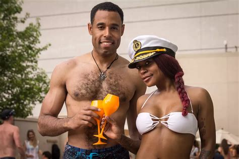 Sexy People Splashing Around At The Adult Swim Pool Party Denver