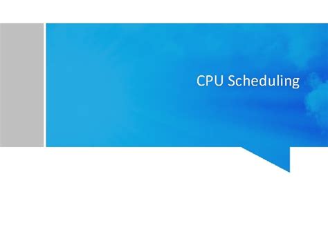Cpu Scheduling Materi Basic Concepts Scheduling Criteria Scheduling
