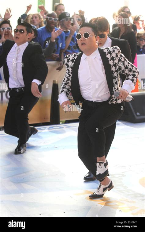 South Korean Rapper Psy Performing Live At Rockefeller Center As Part Of Nbc S Today Show