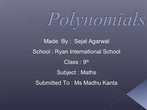 Polynomials Pptx
