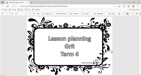 Grr Lesson Planning Term 4 English Kleuterkreatief