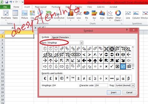 Doesystem เครื่องหมายถูก ใน Excel Doesystem เครื่องหมายถูก ใน Excel