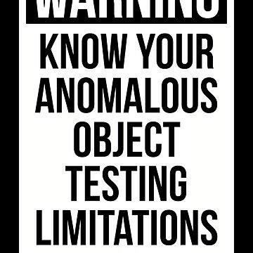 SCP Warning Poster Anomalous Objects Sticker By Raildur Redbubble